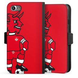 DeinDesign iPhone SE (2020) Handy Klapph&uuml;lle Handyh&uuml;lle aus Kunst Leder schwarz Flip Case 1. Fc Kaiserslautern Official Licensed Product Soccer Sideflip mit 