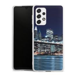 DeinDesign Galaxy A33 5G Handy Silikon H&uuml;lle Case transparent Handyh&uuml;lle New York Usa Brooklyn Bridge Silikon Case