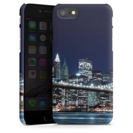 DeinDesign iPhone SE (2020) Handy Premium Case Smartphone Handyh&uuml;lle Schutzh&uuml;lle matt Brooklyn Bridge Usa New York Premium Case