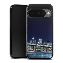 DeinDesign Google Pixel 10 Pro Handy Silikon H&uuml;lle Case schwarz Handyh&uuml;lle Usa Brooklyn Bridge New York
