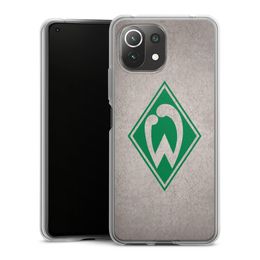 DeinDesign Xiaomi Mi 11 Lite 5G NE Handy Silikon H&uuml;lle Case transparent Handyh&uuml;lle Concrete Official Licensed Product Sv Werder Bremen Silikon Case