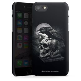 DeinDesign iPhone SE (2020) Handy Premium Case Smartphone Handyh&uuml;lle Schutzh&uuml;lle matt Skull Raven Skulls Premium Case