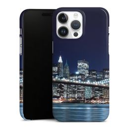 DeinDesign iPhone 14 Pro Max Handy Premium Case Smartphone Handyh&uuml;lle Schutzh&uuml;lle gl&auml;nzend Usa Brooklyn Bridge New York Premium Case