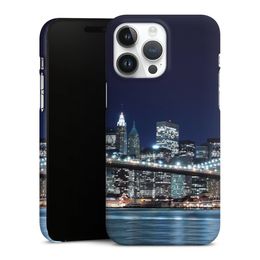 DeinDesign iPhone 14 Pro Max Handy Premium Case Smartphone Handyh&uuml;lle Schutzh&uuml;lle matt Usa Brooklyn Bridge New York Premium Case