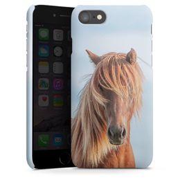 DeinDesign iPhone SE (2020) Handy Premium Case Smartphone Handyh&uuml;lle Schutzh&uuml;lle matt Horse Animals Animal Look Premium Case
