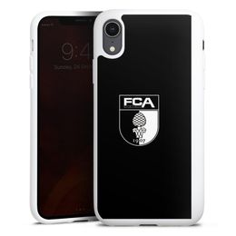 DeinDesign iPhone Xr Handy Silikon H&uuml;lle Case wei&szlig; Handyh&uuml;lle Logo Official Licensed Product Fc Augsburg Silikon Case
