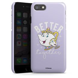 DeinDesign iPhone SE (2020) Handy Premium Case Smartphone Handyh&uuml;lle Schutzh&uuml;lle gl&auml;nzend The Beauty And The Beast Tassilo Disney Premium Case