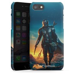 DeinDesign iPhone SE (2020) Handy Premium Case Smartphone Handyh&uuml;lle Schutzh&uuml;lle matt Sunset Star Wars The Mandalorian Premium Case