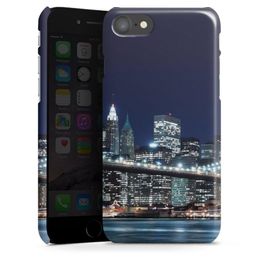 DeinDesign iPhone SE (2020) Handy Premium Case Smartphone Handyh&uuml;lle Schutzh&uuml;lle gl&auml;nzend New York Usa Brooklyn Bridge Premium Case