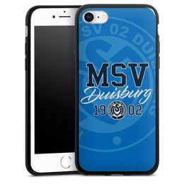 DeinDesign iPhone SE (2020) Handy Slim Case extra d&uuml;nn Silikon Handyh&uuml;lle schwarz H&uuml;lle Bundesliga Official Licensed Product Msv Duisburg Silikon Slim Case