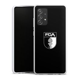 DeinDesign Galaxy A52s 5G Handy Silikon H&uuml;lle Case wei&szlig; Handyh&uuml;lle Logo Official Licensed Product Fc Augsburg Silikon Case
