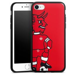 DeinDesign iPhone SE (2022) Handy Slim Case extra d&uuml;nn Silikon Handyh&uuml;lle schwarz H&uuml;lle 1. Fc Kaiserslautern Official Licensed Product Soccer Silikon Slim Case