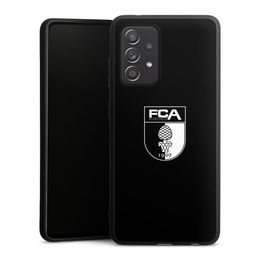 DeinDesign Galaxy A52s 5G Handy Premium Silikon H&uuml;lle Handyh&uuml;lle schwarz Case Logo Official Licensed Product Fc Augsburg Silikon Premium Case