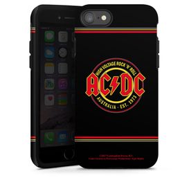 DeinDesign iPhone SE (2020) Handy Panzer Handyh&uuml;lle robuste Outdoor H&uuml;lle Schutzh&uuml;lle matt Acdc Logo Merchandise Tough Case