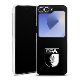 DeinDesign Galaxy Z Flip 6 Handy Hard Case Schutzh&uuml;lle transparent Smartphone Handy H&uuml;lle Official Licensed Product Logo Fc Augsburg Hard Case
