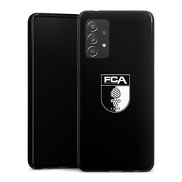DeinDesign Galaxy A52s 5G Handy Silikon H&uuml;lle Case schwarz Handyh&uuml;lle Logo Official Licensed Product Fc Augsburg