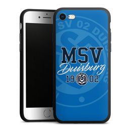 DeinDesign iPhone SE (2020) Handy Premium Silikon H&uuml;lle Handyh&uuml;lle schwarz Case Bundesliga Official Licensed Product Msv Duisburg Silikon Premium Case