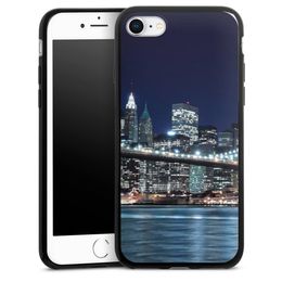 DeinDesign iPhone 8 Handy Slim Case extra d&uuml;nn Silikon Handyh&uuml;lle schwarz H&uuml;lle New York Usa Brooklyn Bridge Silikon Slim Case