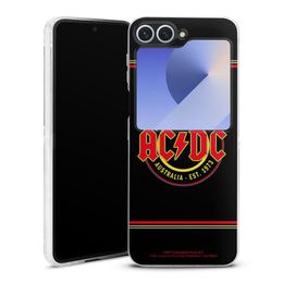 DeinDesign Galaxy Z Flip 6 Handy Hard Case Schutzh&uuml;lle transparent Smartphone Handy H&uuml;lle Acdc Logo Merchandise Hard Case