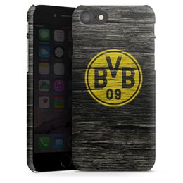 DeinDesign iPhone SE (2020) Handy Premium Case Smartphone Handyh&uuml;lle Schutzh&uuml;lle matt Bvb Wooden Look Borussia Dortmund Premium Case