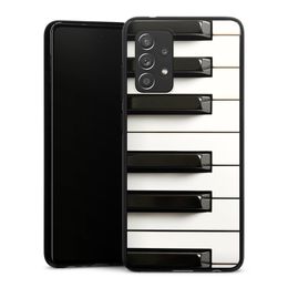 DeinDesign Galaxy A52s 5G Handy Silikon H&uuml;lle Case schwarz Handyh&uuml;lle Piano Music Klavier