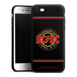 DeinDesign iPhone SE (2020) Handy Premium Silikon H&uuml;lle Handyh&uuml;lle schwarz Case Acdc Logo Merchandise Silikon Premium Case