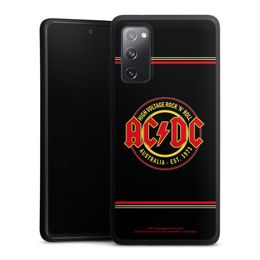 DeinDesign Galaxy S20 FE Handy Premium Silikon H&uuml;lle Handyh&uuml;lle schwarz Case Acdc Merchandise Logo Silikon Premium Case