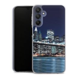 DeinDesign Galaxy A15 5G Handy Silikon H&uuml;lle Case transparent Handyh&uuml;lle Usa Brooklyn Bridge New York Silikon Case