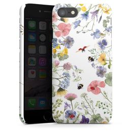 DeinDesign iPhone SE (2022) Handy Premium Case Smartphone Handyh&uuml;lle Schutzh&uuml;lle matt Muster Flowers Bee Premium Case