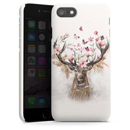DeinDesign iPhone SE (2022) Handy Premium Case Smartphone Handyh&uuml;lle Schutzh&uuml;lle matt Flowers Deer Animals Premium Case
