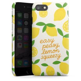 DeinDesign iPhone SE (2022) Handy Premium Case Smartphone Handyh&uuml;lle Schutzh&uuml;lle matt Spruch Statement Lemon Premium Case