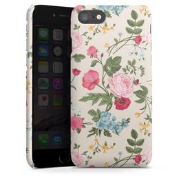 DeinDesign iPhone SE (2020) Handy Premium Case Smartphone Handyh&uuml;lle Schutzh&uuml;lle matt Flowers Vintage Ornament Premium Case