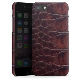 DeinDesign iPhone SE (2020) Handy Premium Case Smartphone Handyh&uuml;lle Schutzh&uuml;lle matt Animal Print Crocodile Leather Premium Case