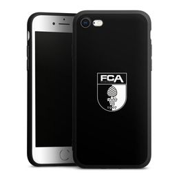 DeinDesign iPhone SE (2020) Handy Premium Silikon H&uuml;lle Handyh&uuml;lle schwarz Case Official Licensed Product Logo Fc Augsburg Silikon Premium Case