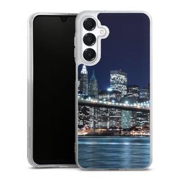 DeinDesign Galaxy A16 5G Handy Silikon H&uuml;lle Case transparent Handyh&uuml;lle Usa Brooklyn Bridge New York Silikon Case