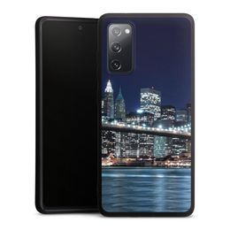 DeinDesign Galaxy S20 FE 5G Handy Premium Silikon H&uuml;lle Handyh&uuml;lle schwarz Case New York Usa Brooklyn Bridge Silikon Premium Case