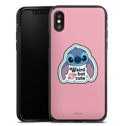DeinDesign iPhone X Handy Silikon H&uuml;lle Case schwarz Handyh&uuml;lle Lilo & Stitch Disney Sayings