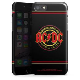 DeinDesign iPhone SE (2022) Handy Premium Case Smartphone Handyh&uuml;lle Schutzh&uuml;lle gl&auml;nzend Acdc Merchandise Logo Premium Case