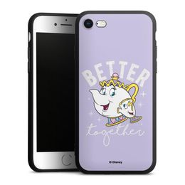 DeinDesign iPhone SE (2020) Handy Premium Silikon H&uuml;lle Handyh&uuml;lle schwarz Case The Beauty And The Beast Tassilo Disney Silikon Premium Case