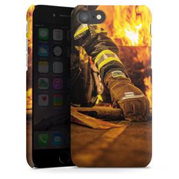 DeinDesign iPhone SE (2020) Handy Premium Case Smartphone Handyh&uuml;lle Schutzh&uuml;lle matt Life Saver Fire Fighters Fire Fighter Premium Case