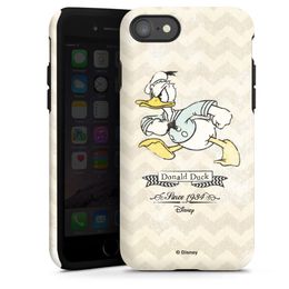 DeinDesign iPhone SE (2020) Handy Panzer Handyh&uuml;lle robuste Outdoor H&uuml;lle Schutzh&uuml;lle gl&auml;nzend Disney Donuld Duck Vintage Official Licensed Product Tough Case