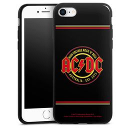 DeinDesign iPhone 8 Handy Slim Case extra d&uuml;nn Silikon Handyh&uuml;lle schwarz H&uuml;lle Acdc Merchandise Logo Silikon Slim Case