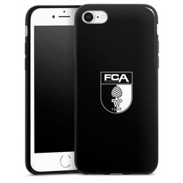 DeinDesign iPhone SE (2020) Handy Slim Case extra d&uuml;nn Silikon Handyh&uuml;lle schwarz H&uuml;lle Official Licensed Product Logo Fc Augsburg Silikon Slim Case