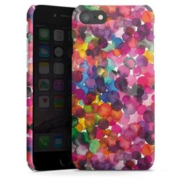 DeinDesign iPhone SE (2022) Handy Premium Case Smartphone Handyh&uuml;lle Schutzh&uuml;lle matt Water Colour Colourful Points Premium Case