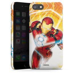 DeinDesign iPhone SE (2020) Handy Premium Case Smartphone Handyh&uuml;lle Schutzh&uuml;lle matt Fire Iron Man Marvel Premium Case