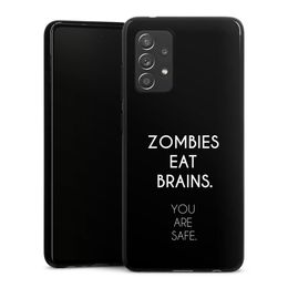DeinDesign Galaxy A52s 5G Handy Silikon H&uuml;lle Case schwarz Handyh&uuml;lle Statement Funny Zombie