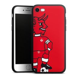 DeinDesign iPhone SE (2020) Handy Premium Silikon H&uuml;lle Handyh&uuml;lle schwarz Case 1. Fc Kaiserslautern Official Licensed Product Soccer Silikon Premium Case