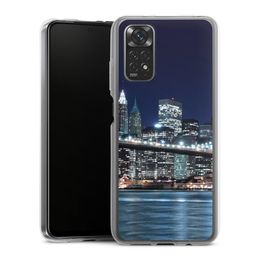 DeinDesign Xiaomi Redmi Note 11S Handy Silikon H&uuml;lle Case transparent Handyh&uuml;lle Usa Brooklyn Bridge New York Silikon Case