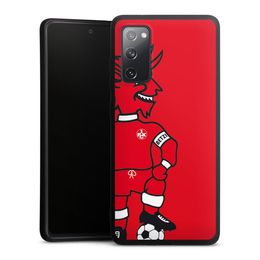 DeinDesign Galaxy S20 FE 5G Handy Premium Silikon H&uuml;lle Handyh&uuml;lle schwarz Case 1. Fc Kaiserslautern Official Licensed Product Soccer Silikon Premium Case