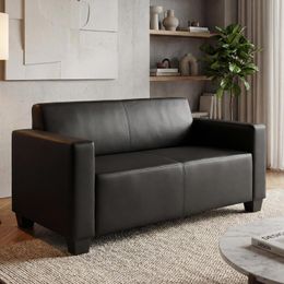 MCW Modular 2-Sitzer Sofa Couch Moncalieri, Kunstleder ~ schwarz